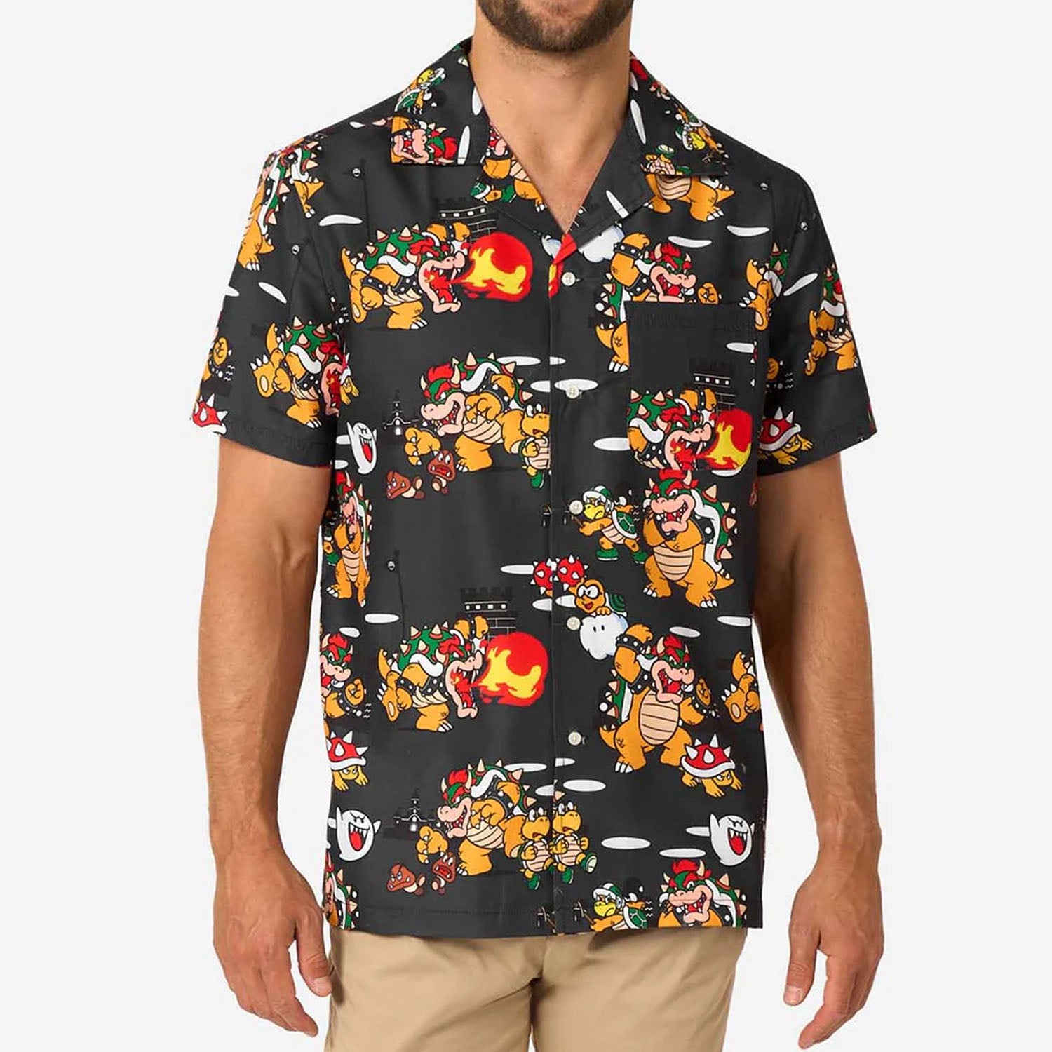 Super Mario Bowser's Mayhem Button Up Shirt – GeekyGlamorous